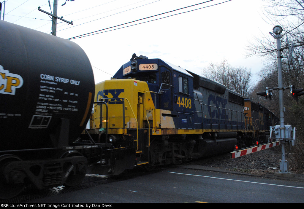 CSX GP40-2 4408 fifth out on C964-20